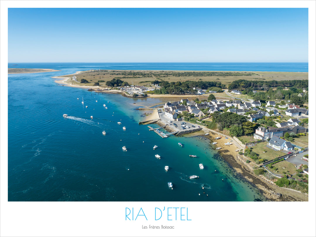 Affiche horizontale "Port du Magouër - Ria d'Etel" – Les Frères Baissac