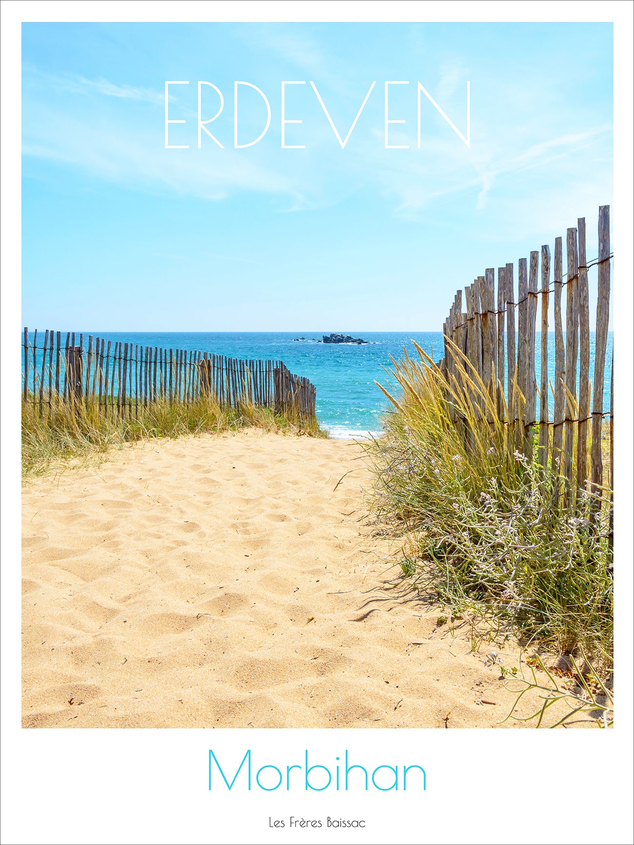 Affiche "Erdeven - plage" – Les Frères Baissac